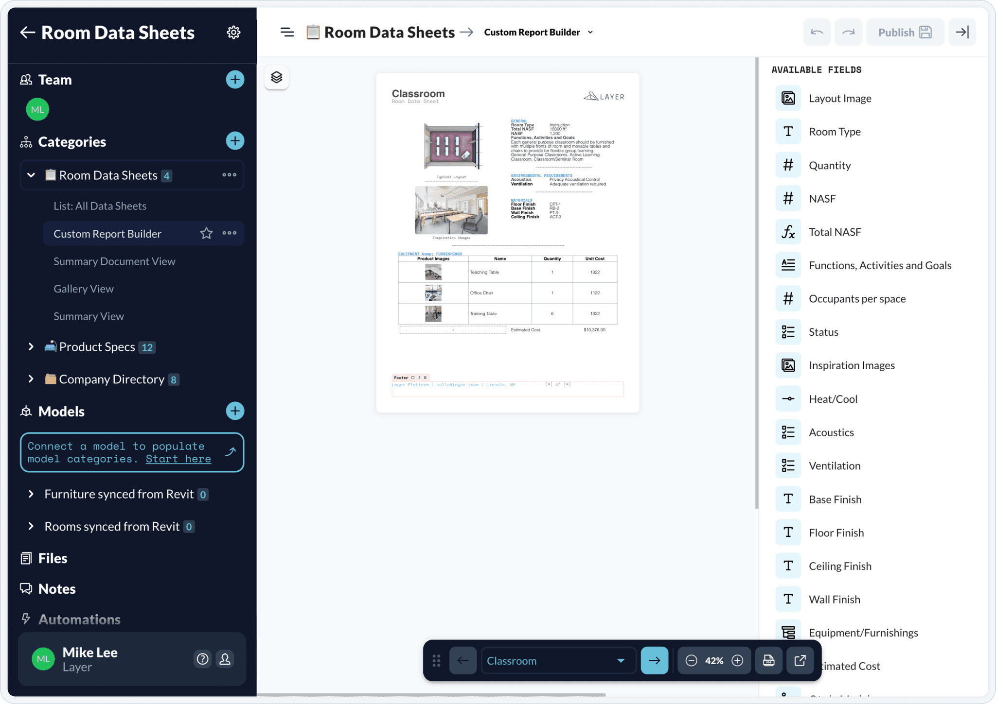 How to Create Room Data Sheets Linked to Revit