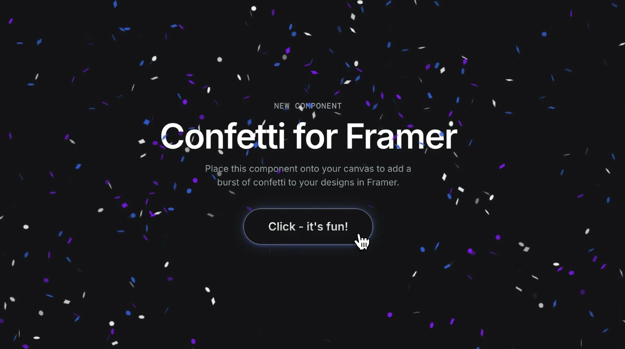 Confetti Component for Framer — Framer Resource