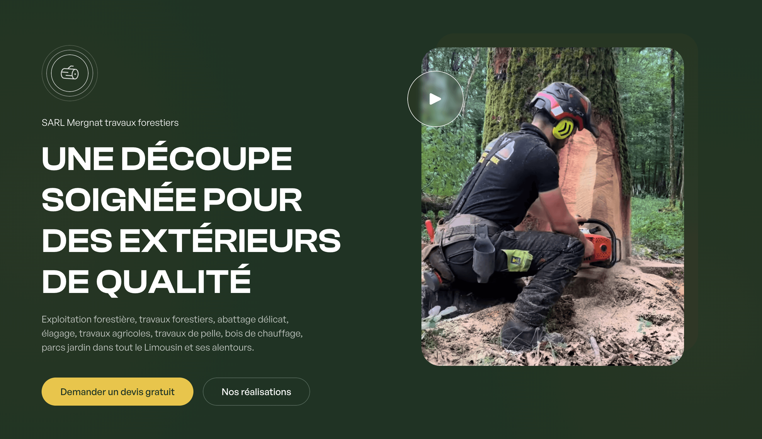 Mergnat travaux forestiers - Bûcheronnage et élagage