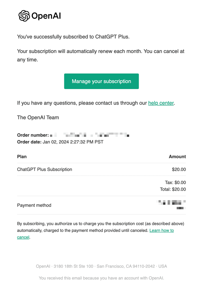Payment Confirmation Email Examples - Loops - The Email Platform for SaaS