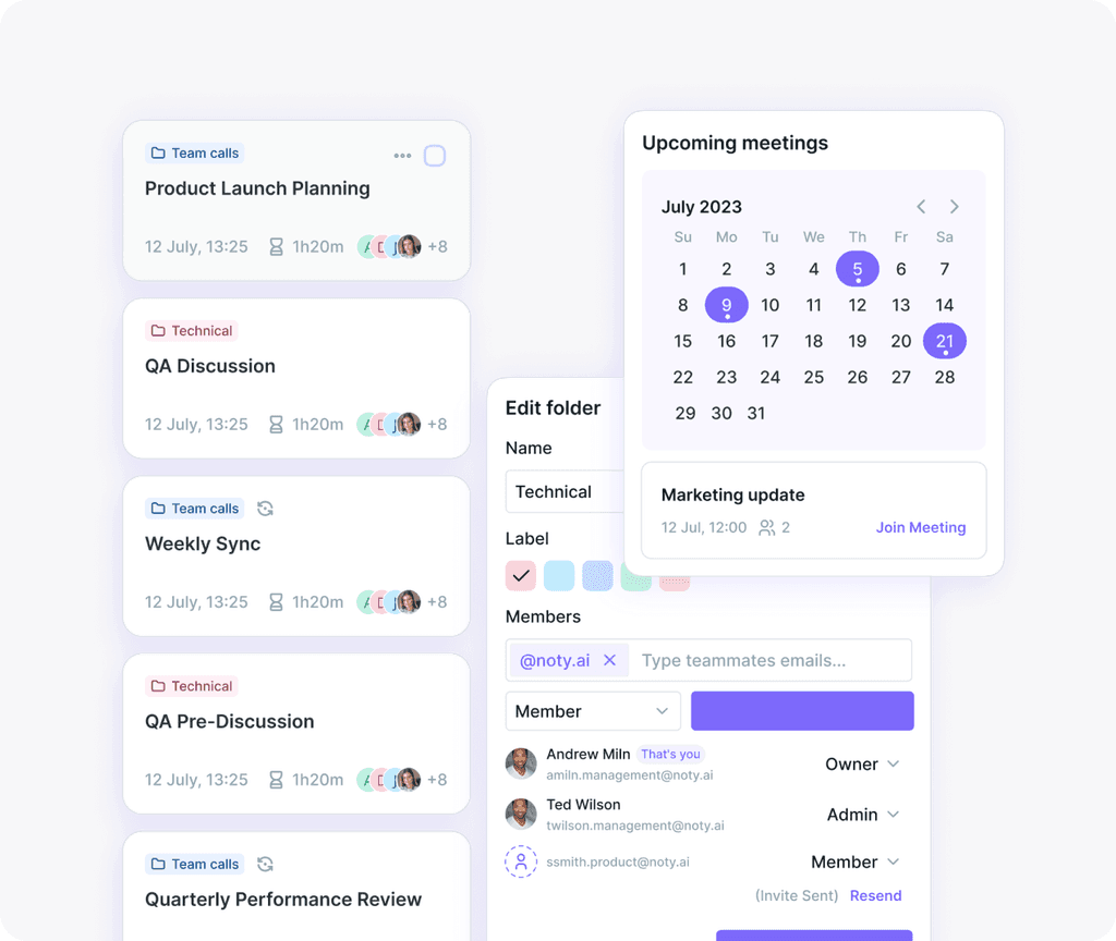 Noty Ai Meeting Ai Assistant Getting Work Done