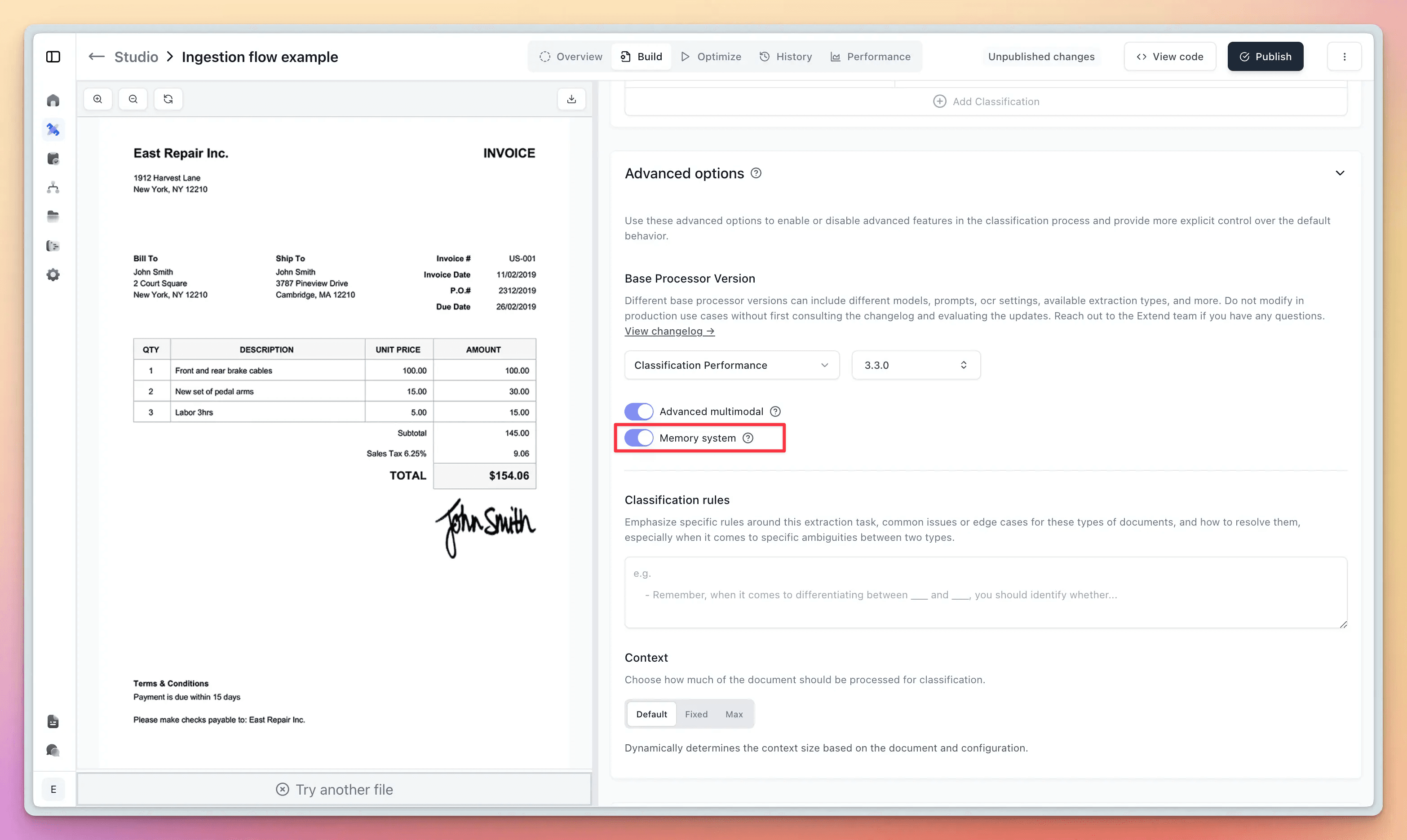 Introducing Memory: Teaching Document Processing Systems to Learn from Visual Patterns | Extend