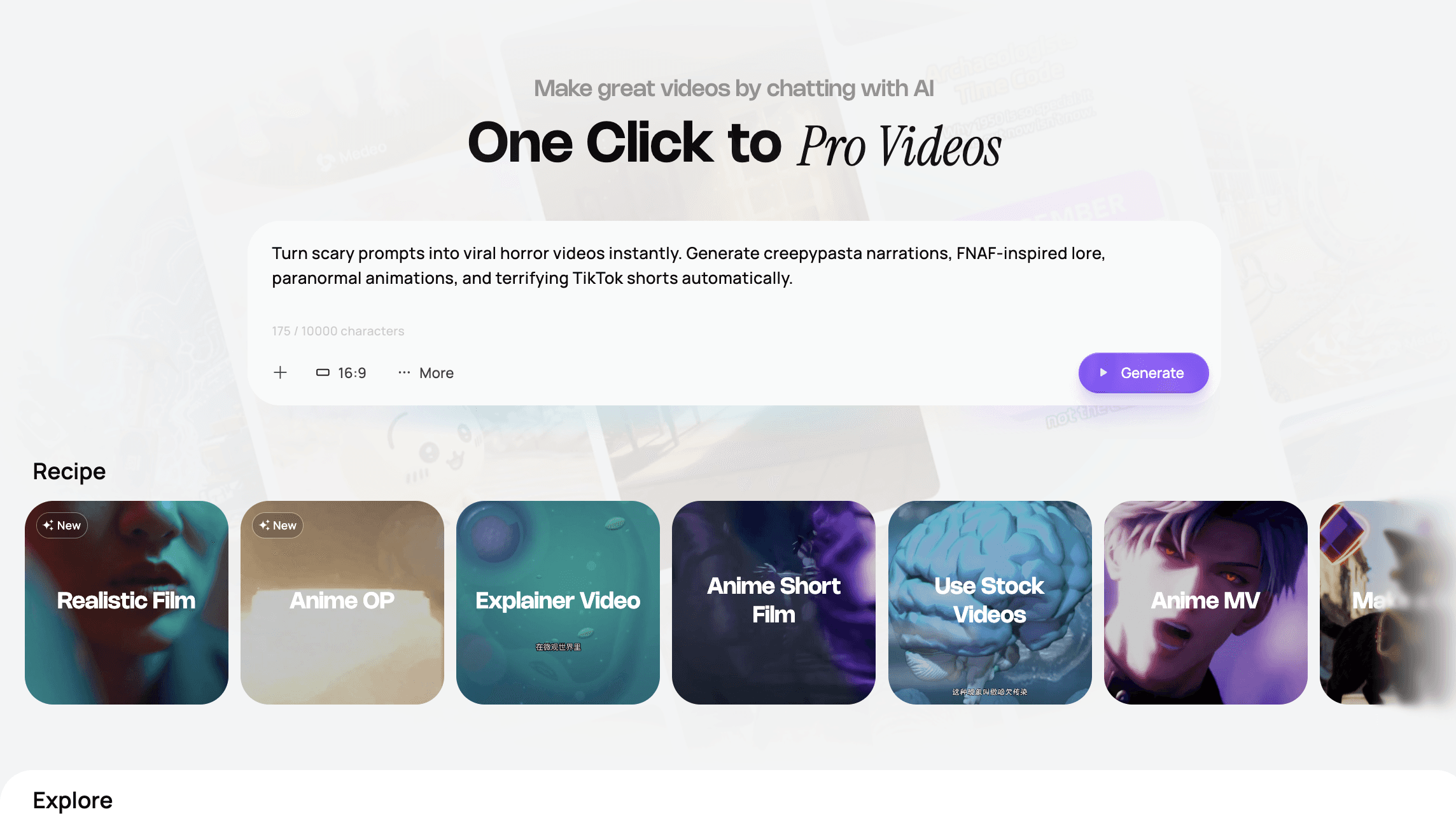 Horror Video Generator – Create Viral Scary Story Videos with AI
