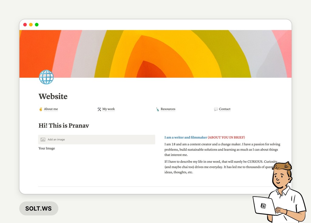 Best 10 Notion Website Templates - Solt Wagner