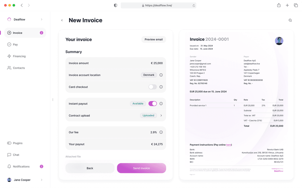 Dealflow - Next-gen invoicing
