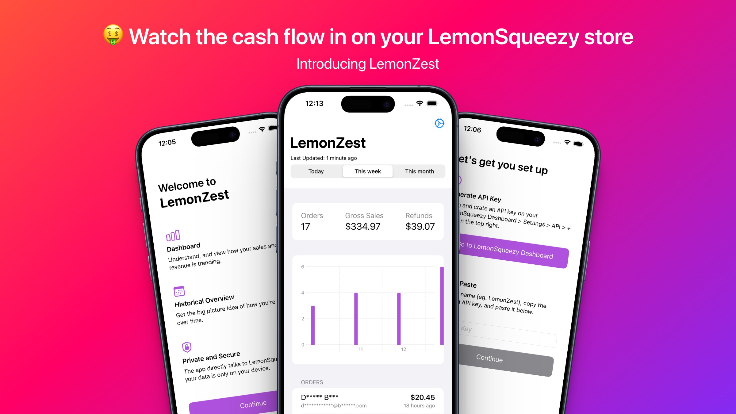 LemonZest – iOS app for LemonSqueezy