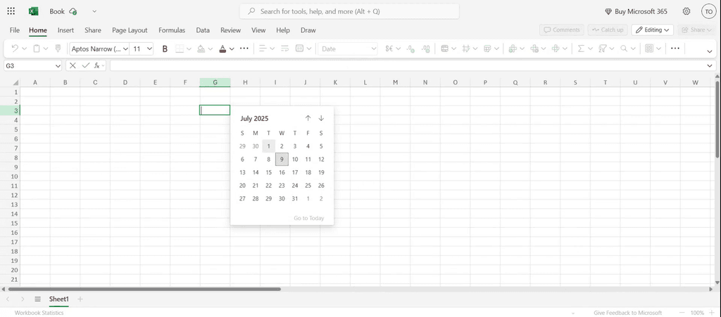 How to Add a Date Picker Calendar to Cells in MS Excel - 1 minute video guide