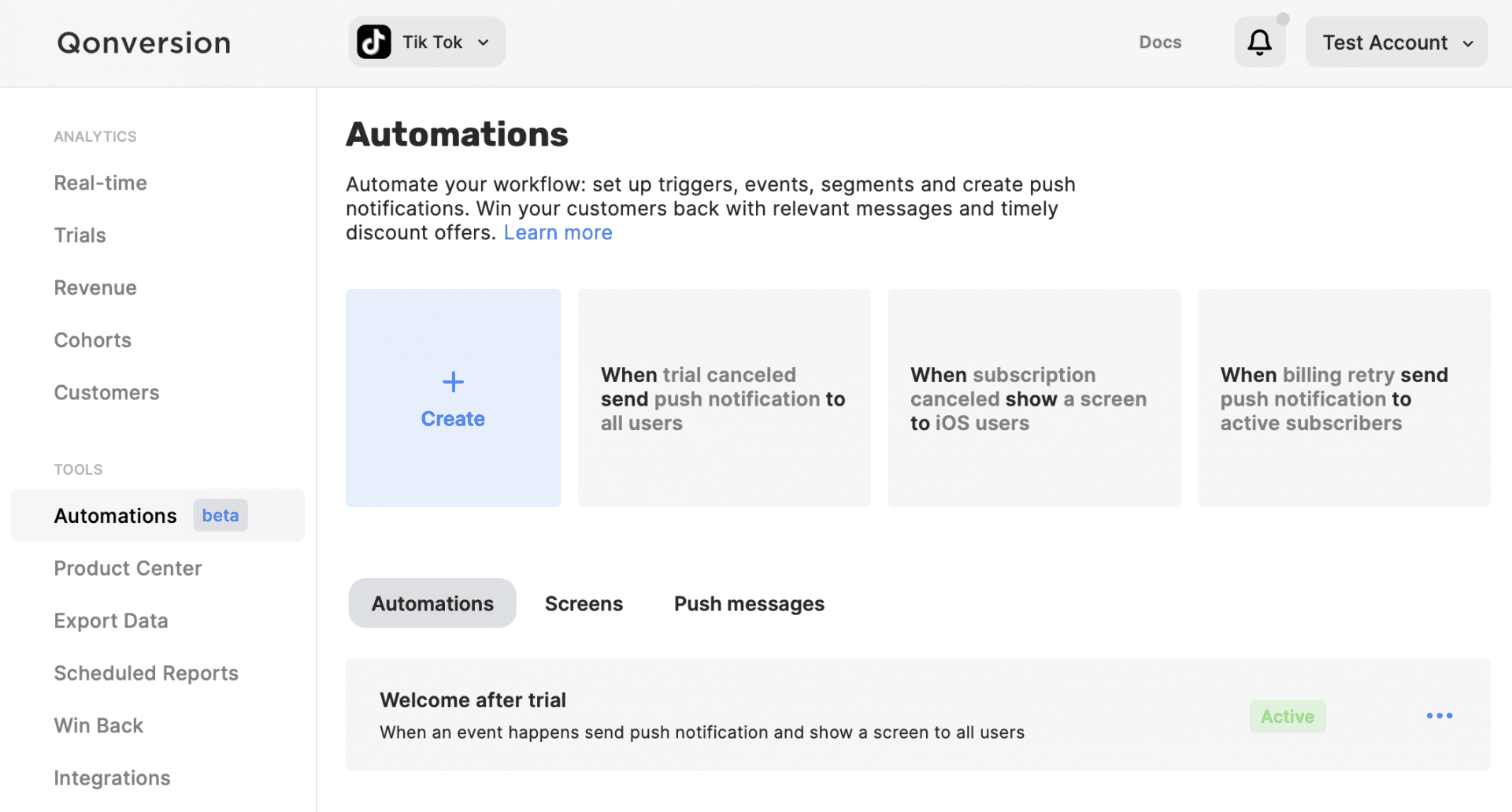 Automation: automated push notifications and no-code in-app messages | Qonversion Blog