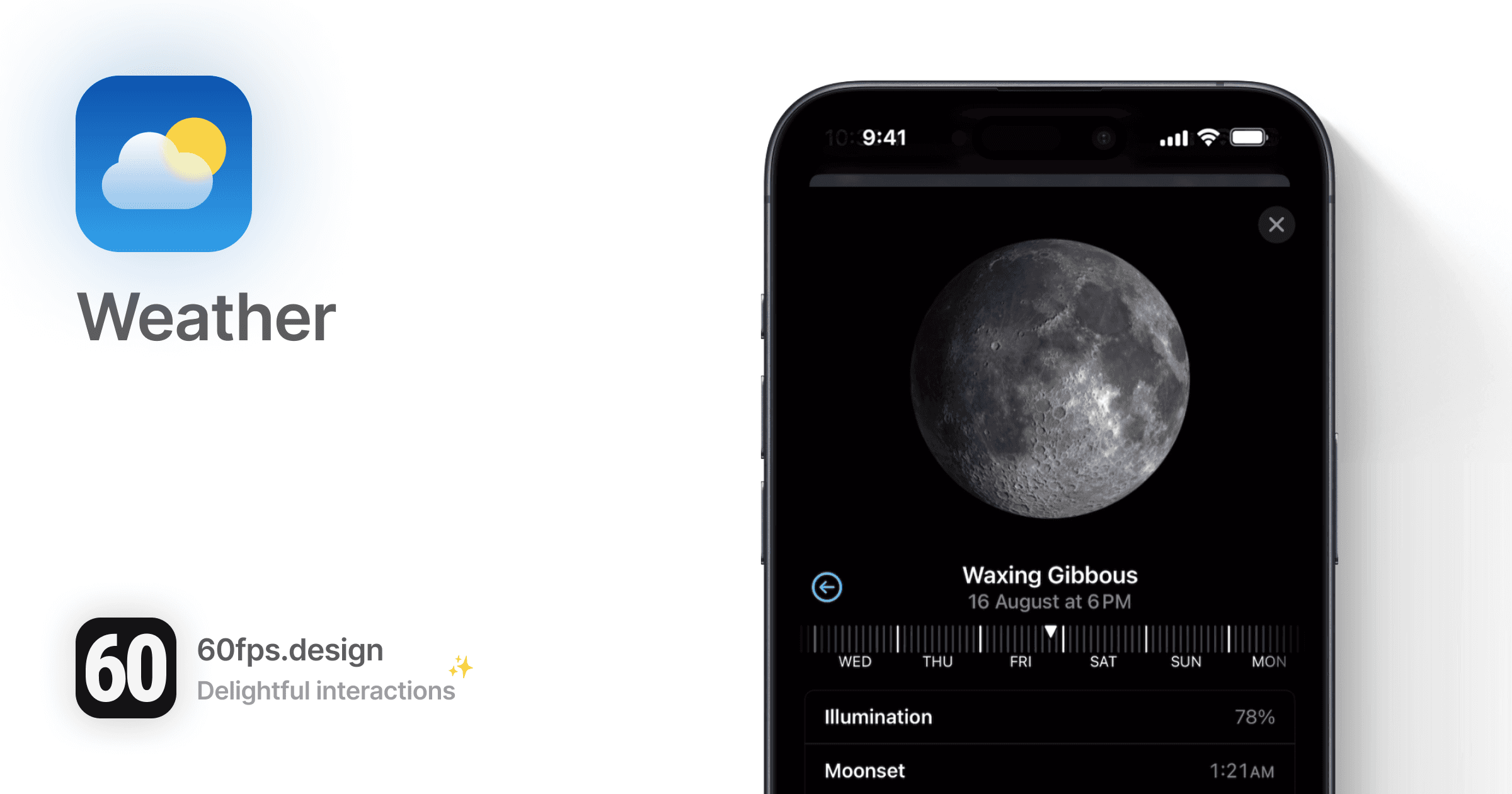 Weather iOS App UI/UX animation