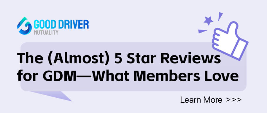 The (Almost) 5 Star Reviews for GDM. - Good Driver Mutuality