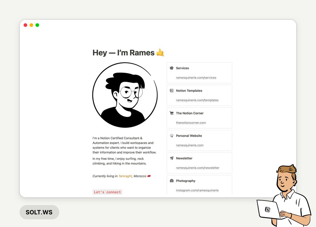 Best 10 Notion Website Templates - Solt Wagner