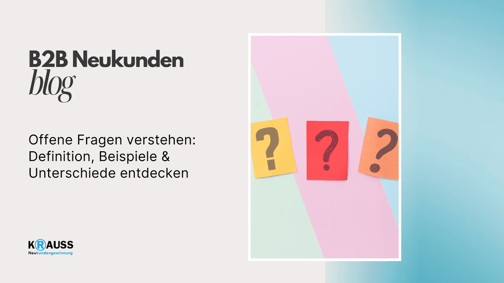 Offene Fragen verstehen: Definition, Beispiele & Unterschiede entdecken