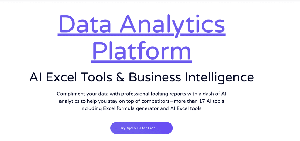 Top 10 AI Tools for Excel Data Analysis in January, 2025