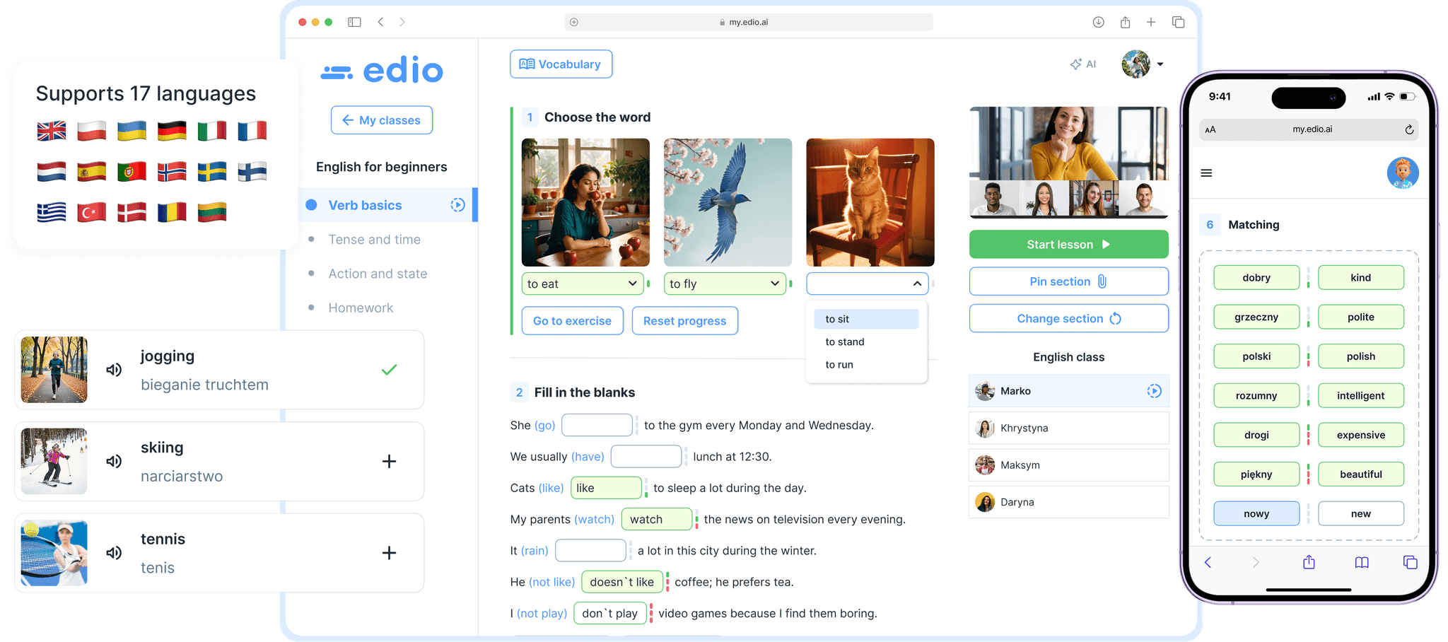 Інтерактивна платформа для викладання мови | edio