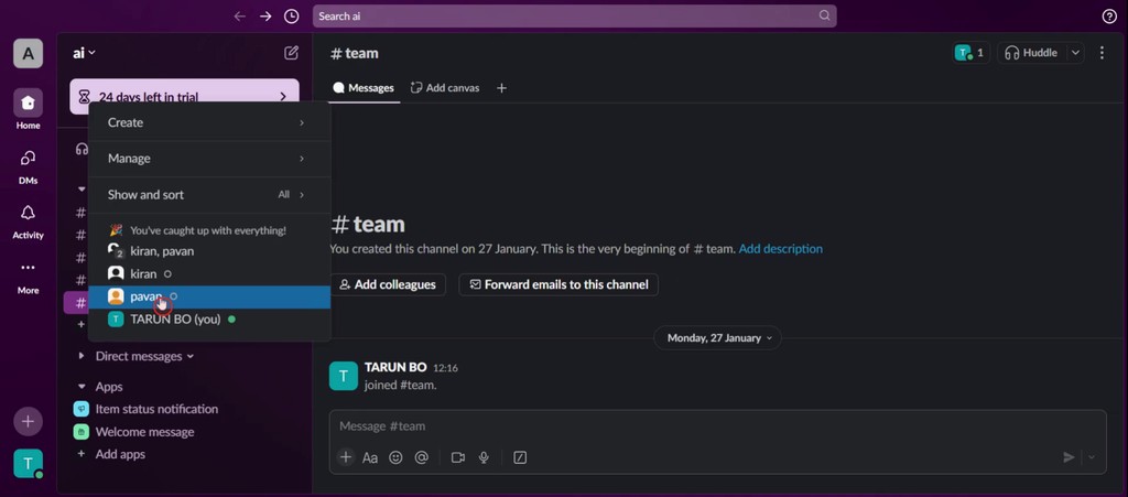 How to Add Someone to a Slack Conversation - 1 minute video guide