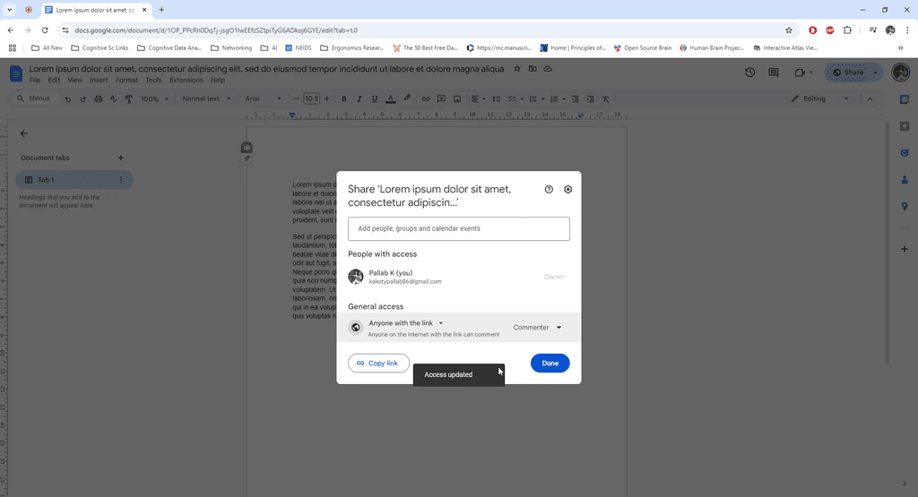 How to Make a Copy of a Google Doc Using a Link - 1 minute video guide