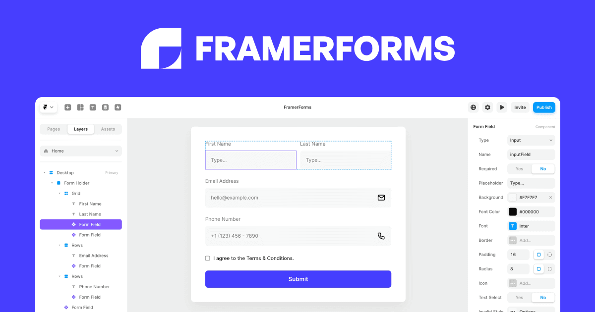 FramerForms Dashboard