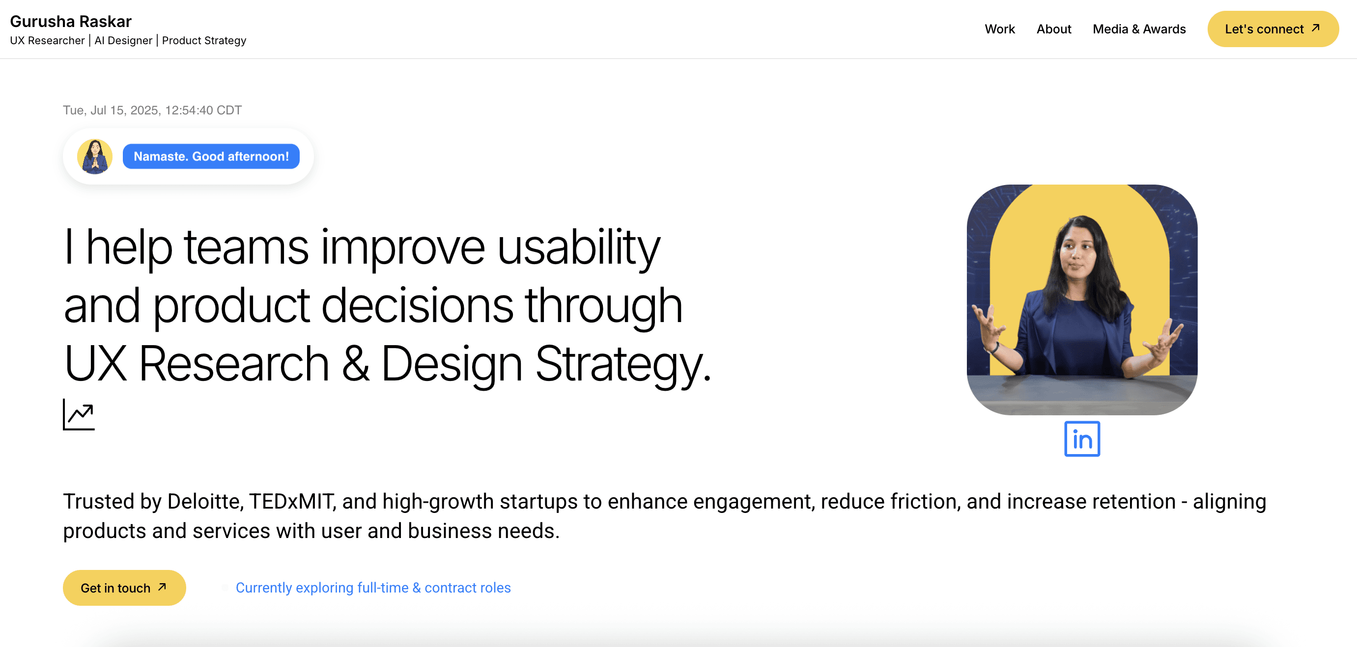 Gurusha Raskar | UX Researcher & AI Strategist