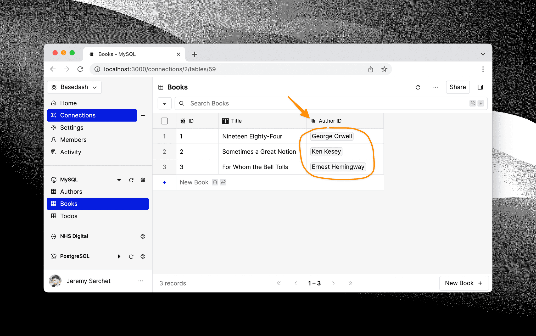 Database table joins with and without foreign-key constraints | Basedash Blog