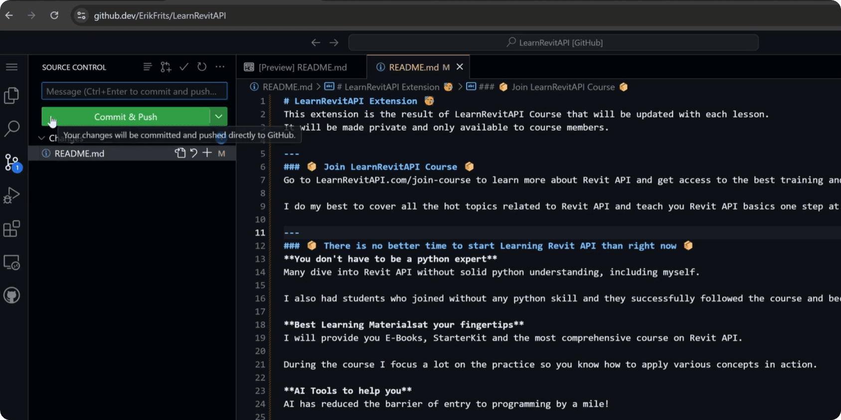 Revit API Course - EP.8 - Backup pyRevit on GitHub