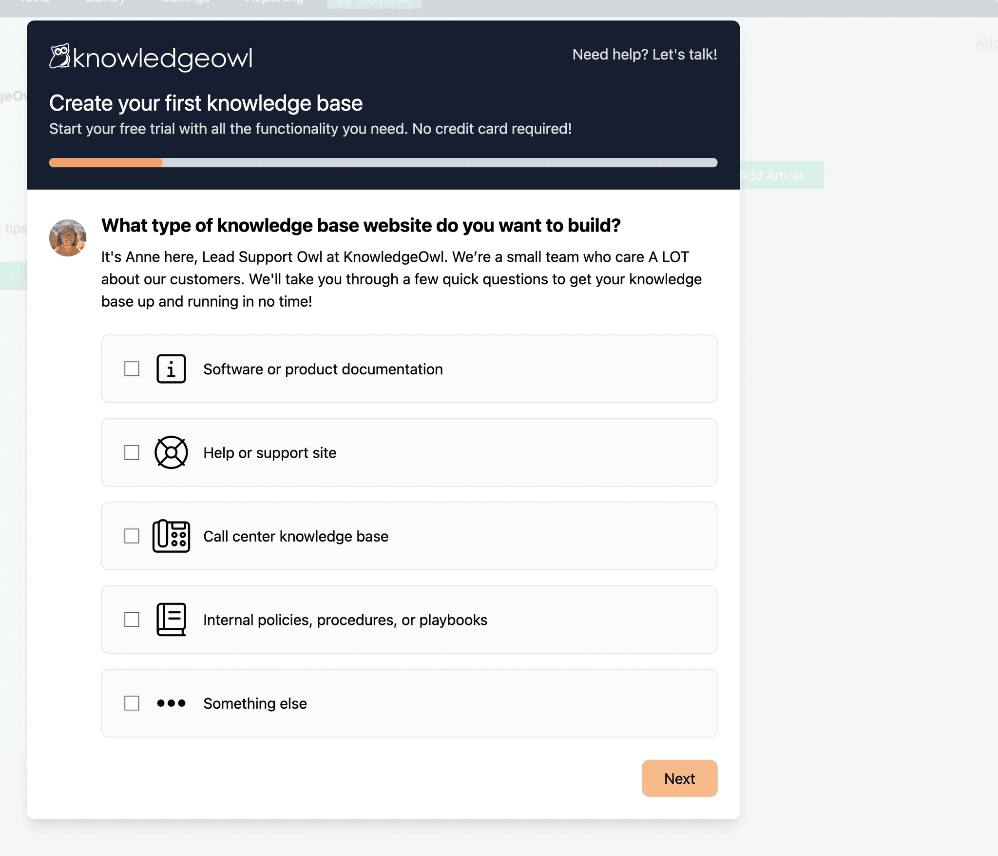 KnowledgeOwl is feature-rich knowledge base software