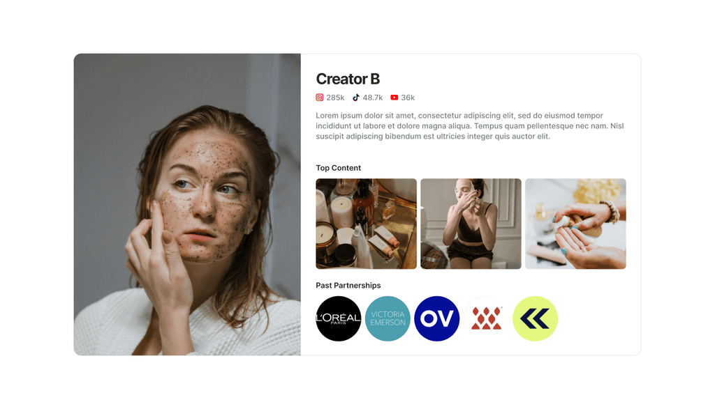 Influencer One Sheet Template - July – #1 platform for Creator Agencies