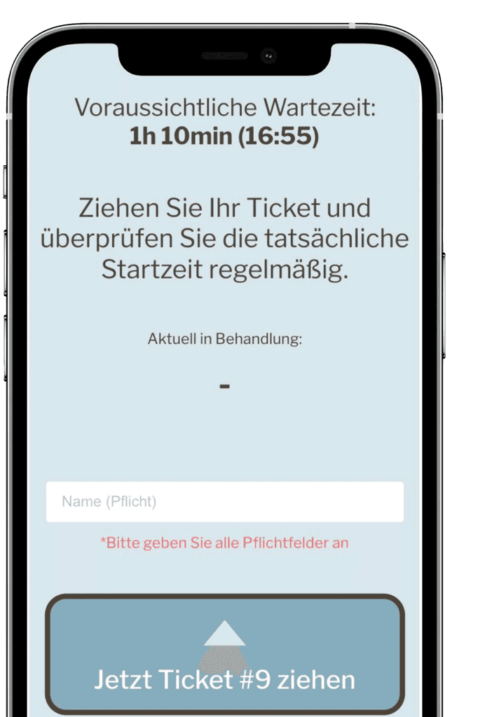 Quickticket - das digitale Ticket für die Warteliste