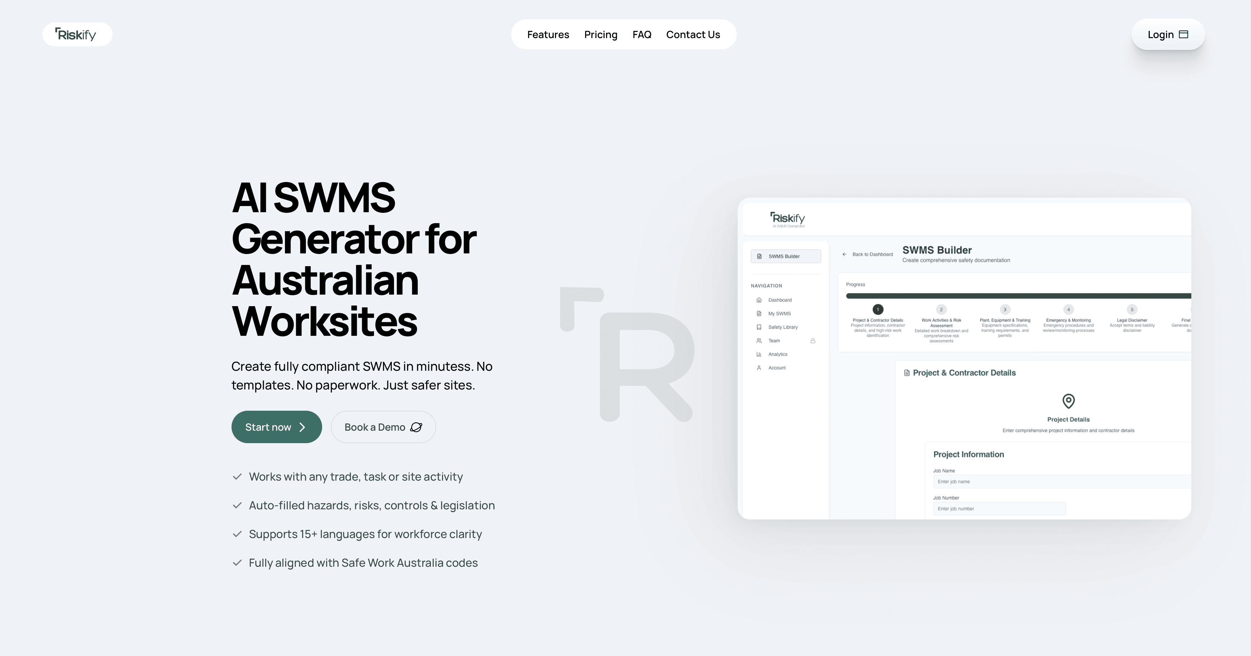 Riskify - AI SWMS Generation
