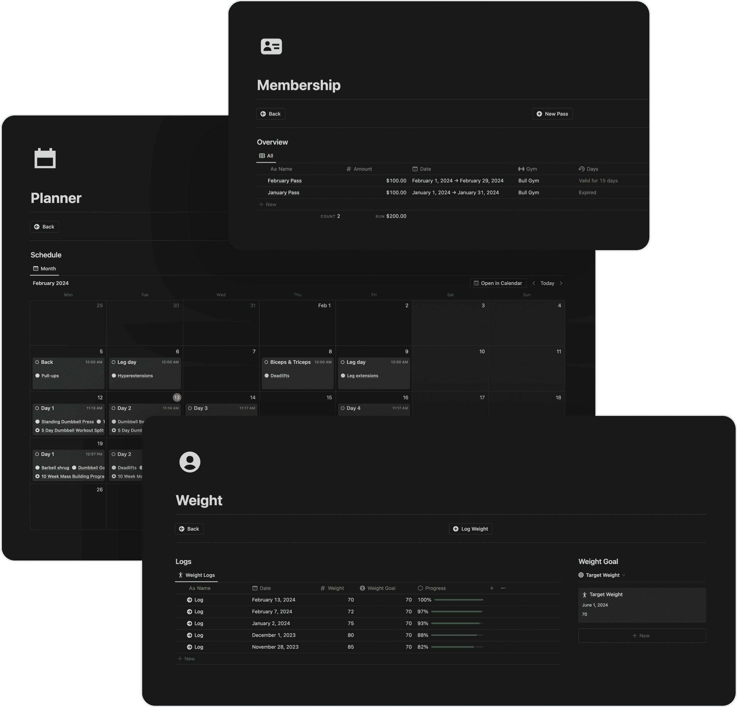 Notion Ultimate Workout Planner - Gym Template @ Solt Wagner