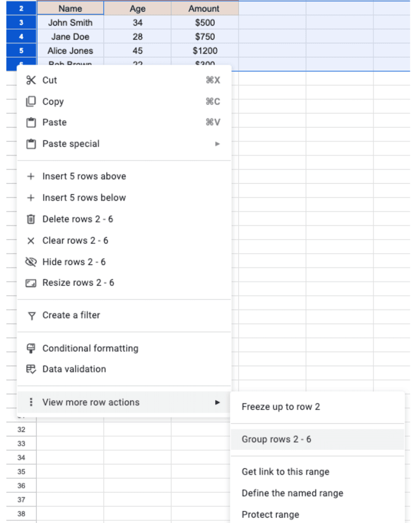 How to Collapse and Expand Rows in Google Sheets | Superjoin