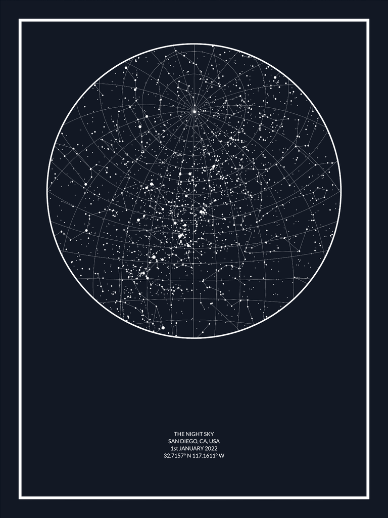 Glow In The Dark Prints - The Night Sky - Custom Star Map