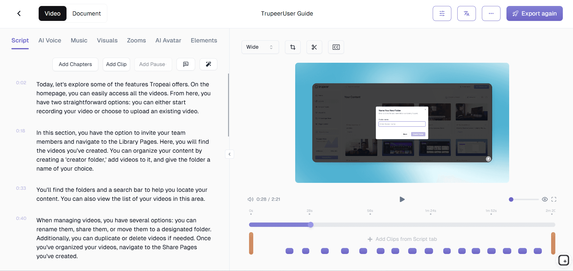 Free Manual Creator - Trupeer AI