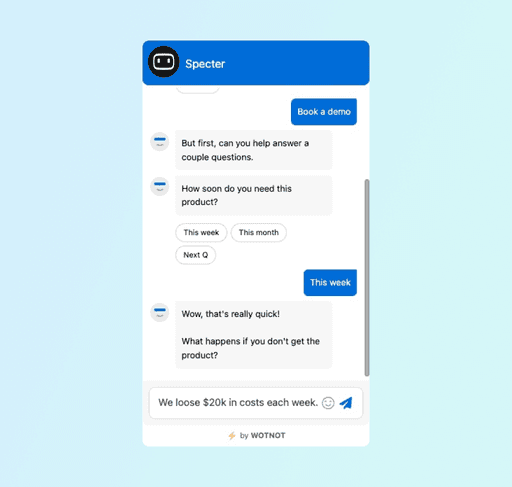 Appointment booking chatbot for your business | WotNot