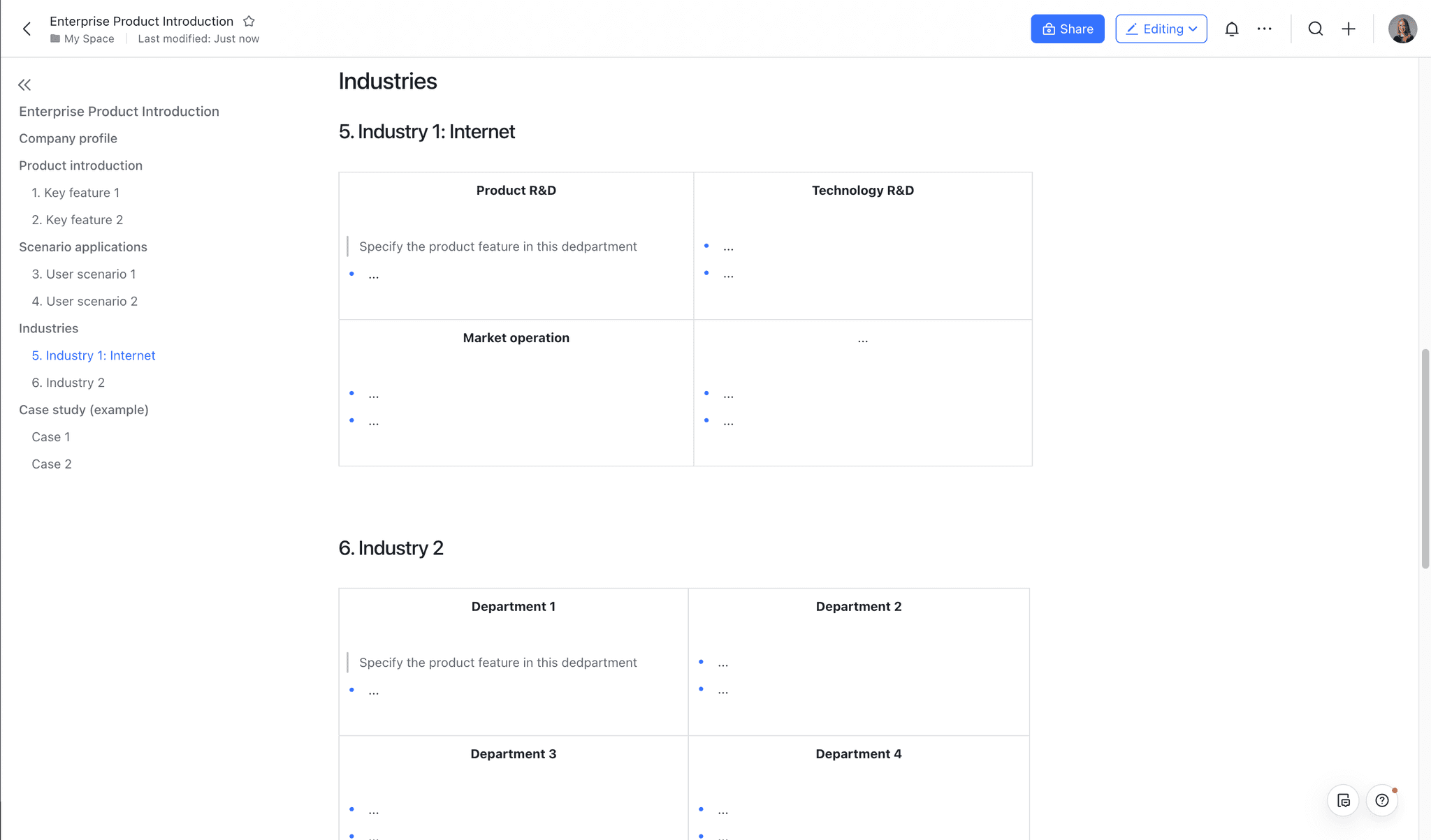 Enterprise Product Introduction Template | Lark Templates