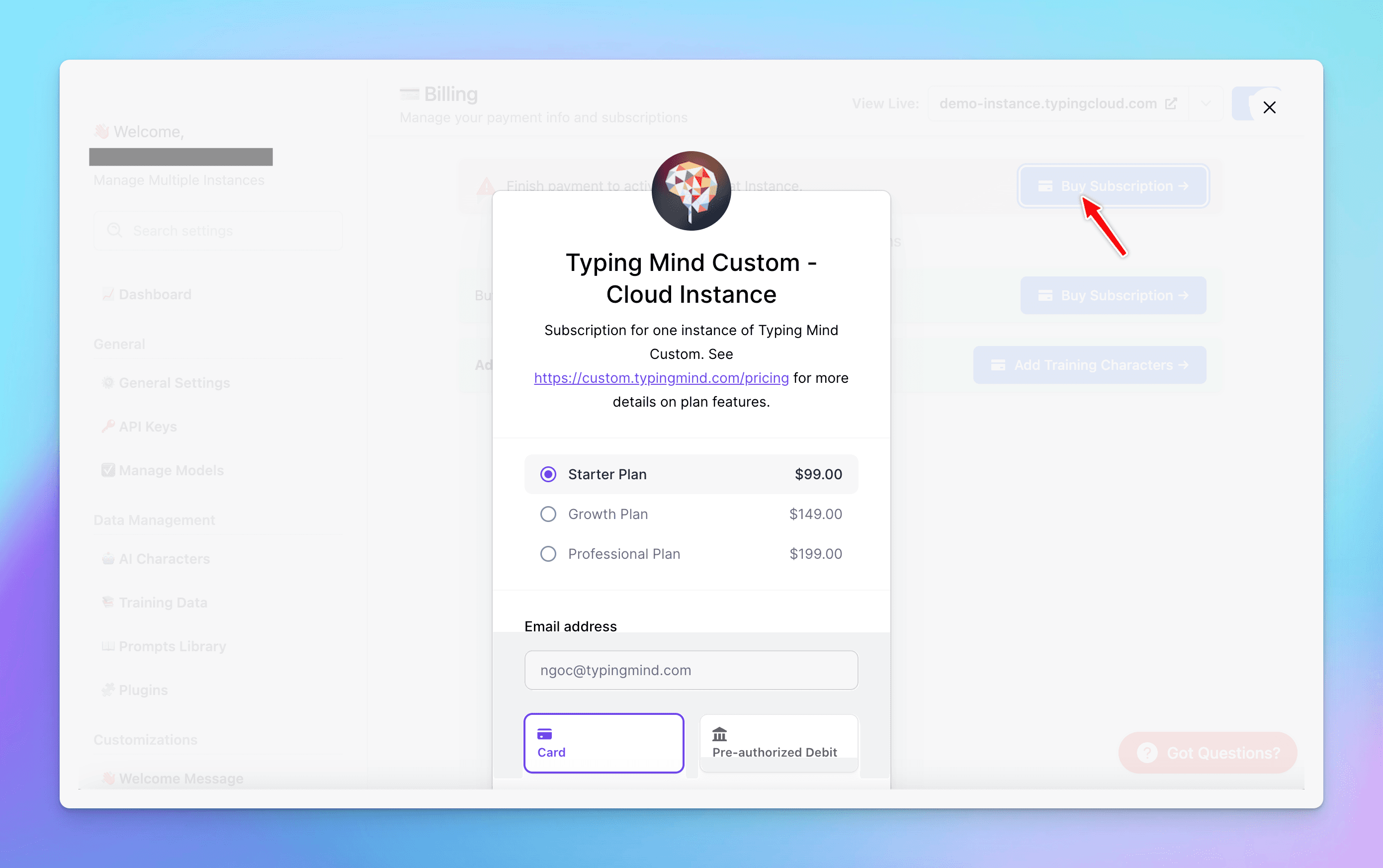 Get Started on Typing Mind Custom (Cloud-host) - Typing Mind Custom - Private & Secure ChatGPT ...