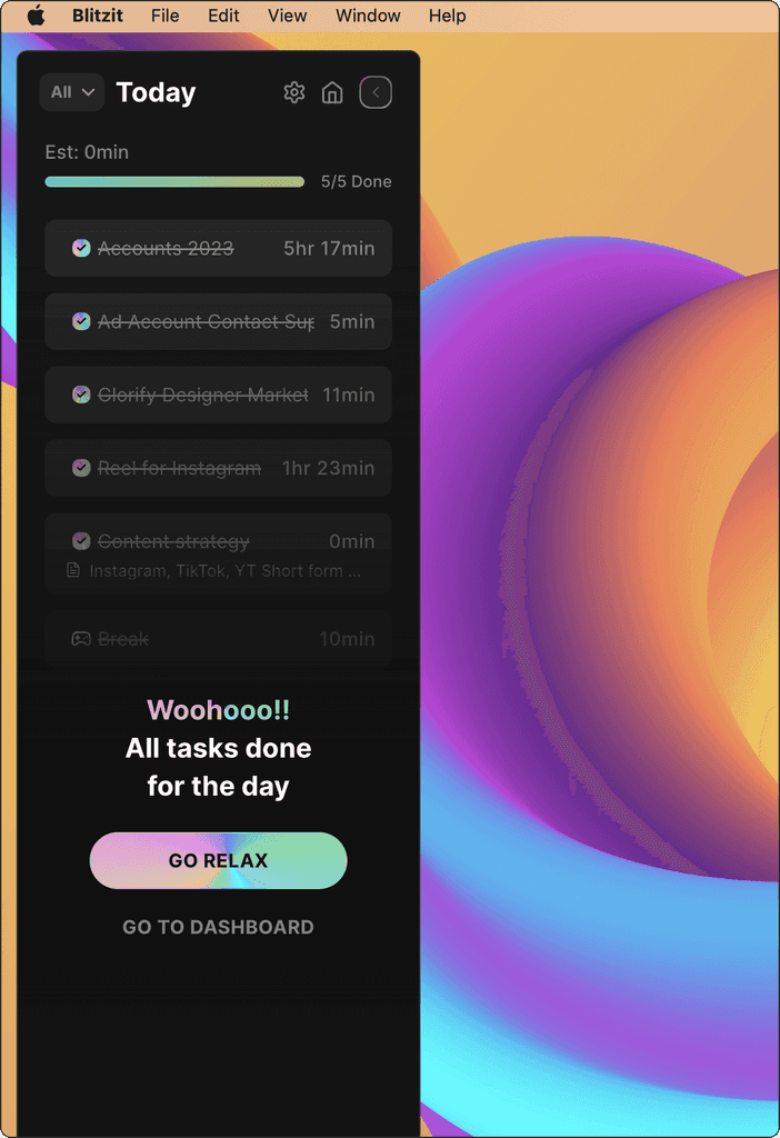 Blitzit: Blitz mode (focus sessions)
