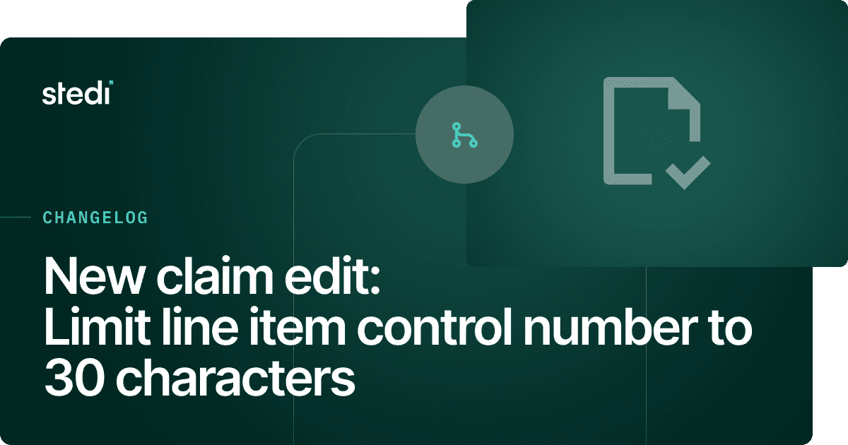 Claim edit: Limit line item control number to 30 characters - Stedi