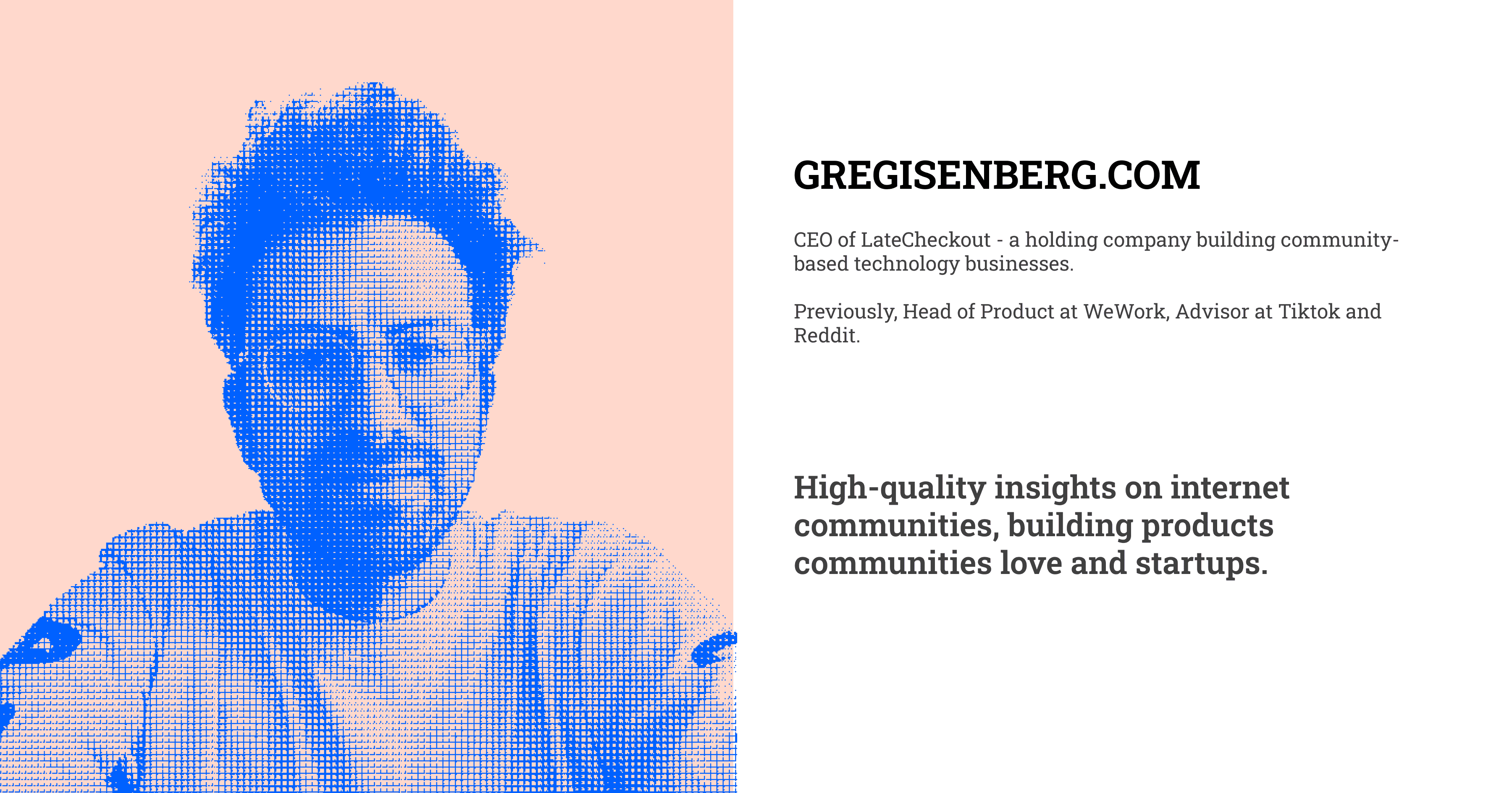 I looked like a loser... - Greg Isenberg