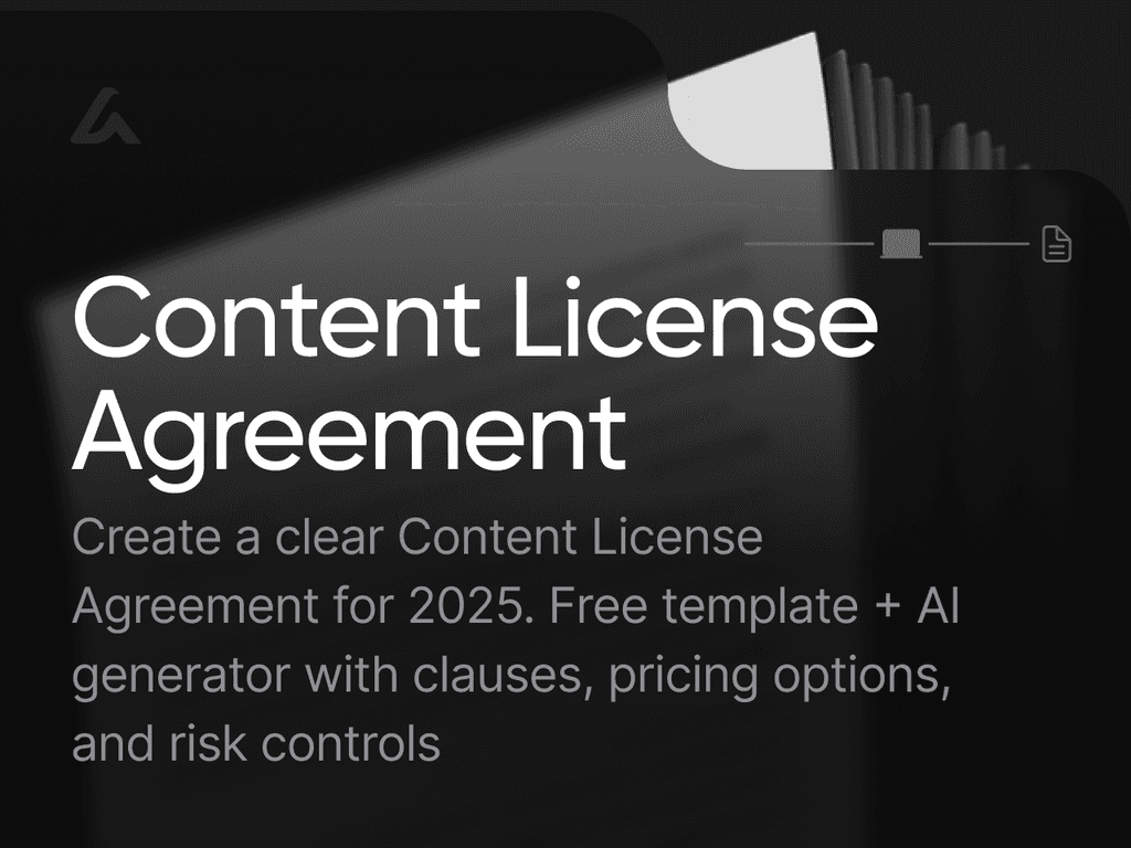 Content License Agreement Template (Free Download + AI Generator) | AI ...