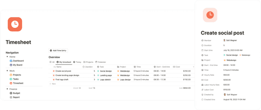 9 Notion Time Tracker Templates for 2025 - Solt Wagner