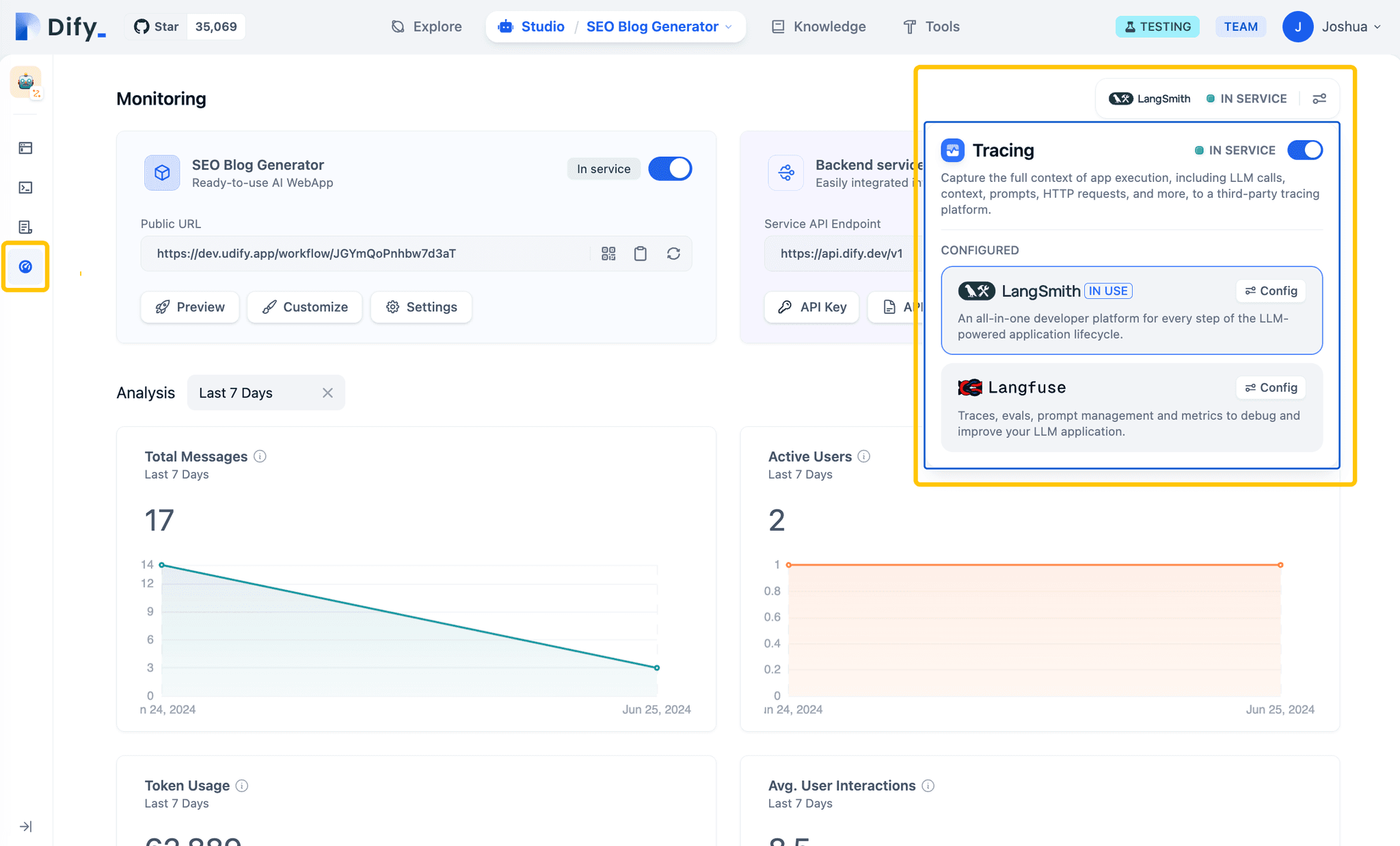 Enhance LLM Application observability on Dify with LangSmith and Langfuse - Dify Blog