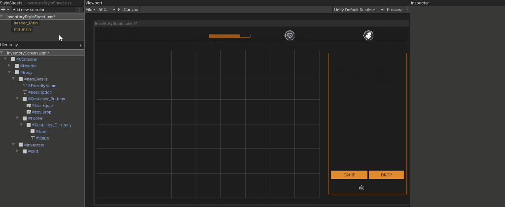 Design a grid style inventory window with UI Toolkit - What Up Games