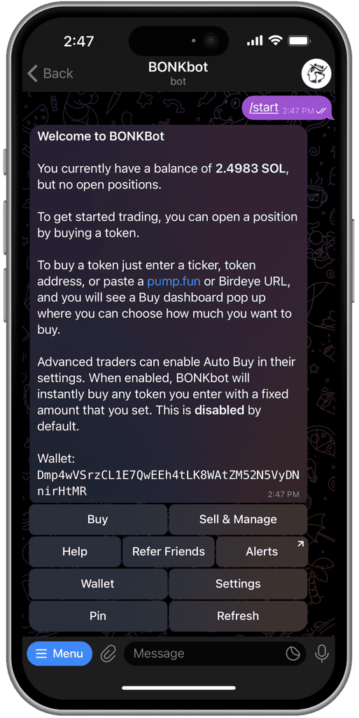 Solana's Fastest Telegram Trading Bot | BONKbot
