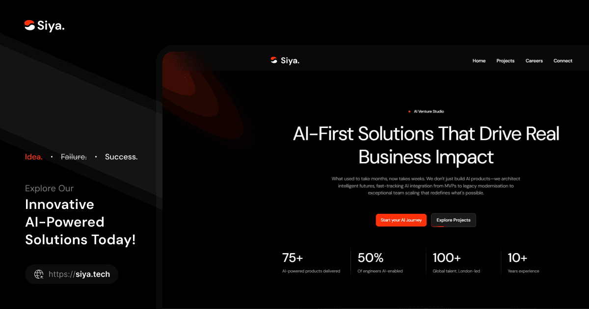 Siya Tech - Idea, Failure, Success