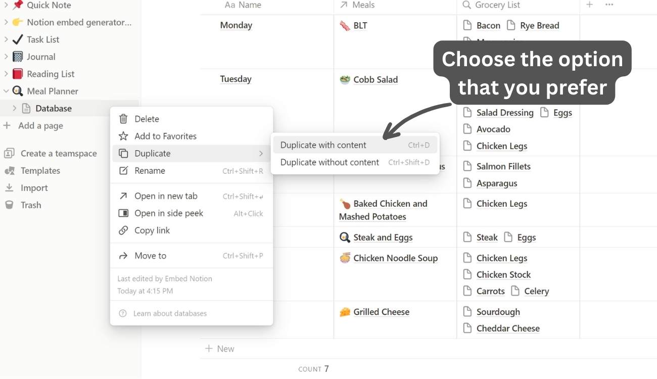 How to Duplicate Database in Notion