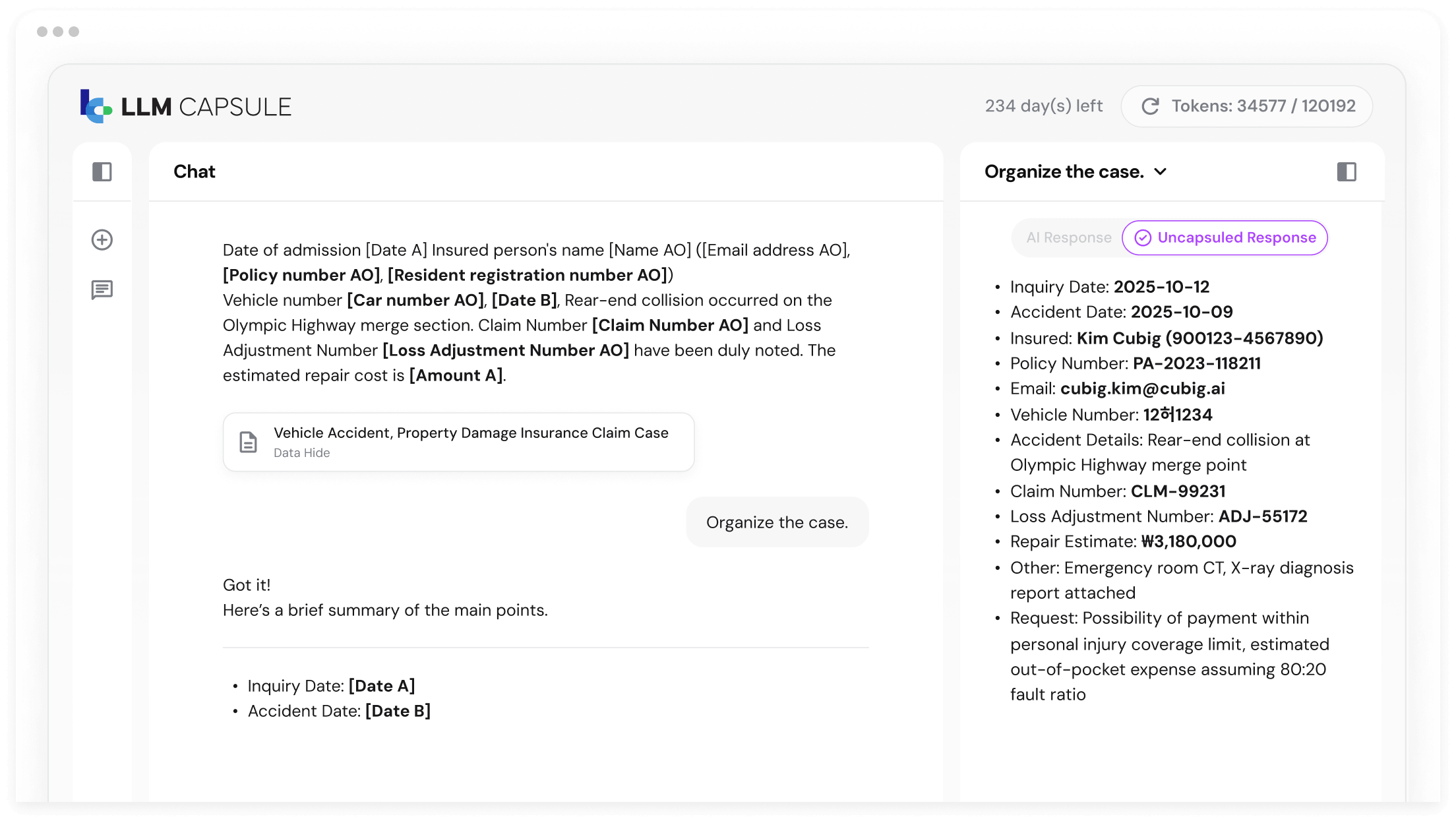 LLM Capsule — enterprise AI security and compliance solution