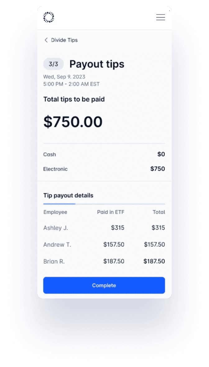 Atlas - Tip Management, Tip Calculator, Electronic Tip Payments