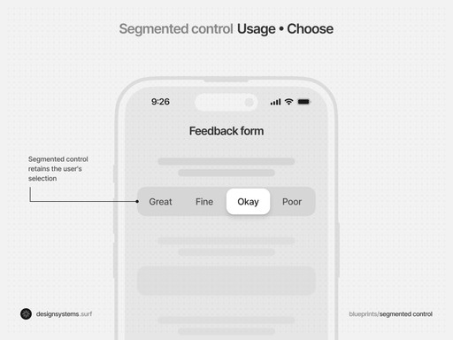 Segmented Control Blueprints in Design Systems