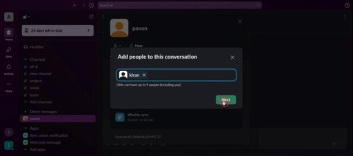How to Add Someone to a Slack Conversation - 1 minute video guide