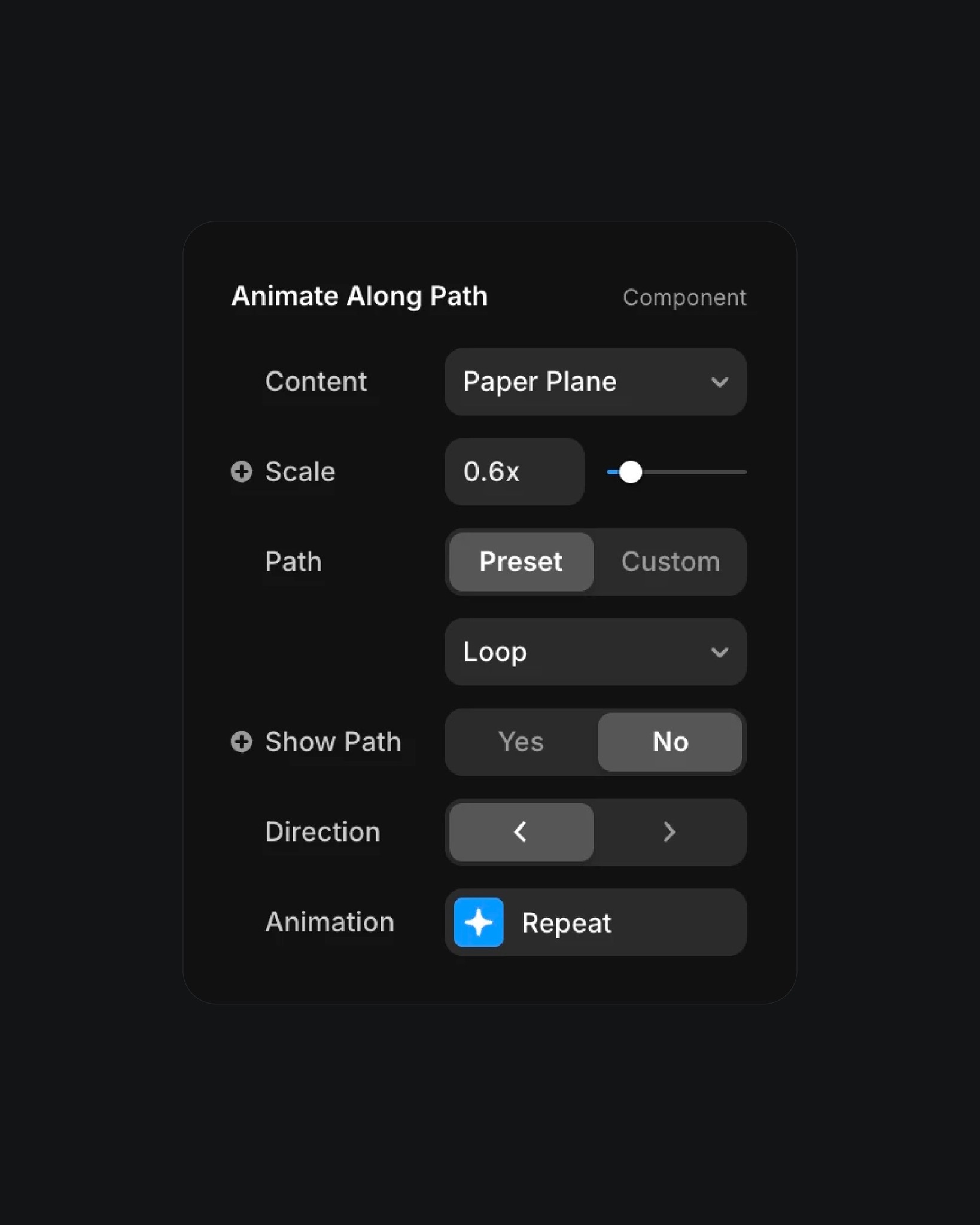 Animate Along Path Component for Framer — Framer Resource